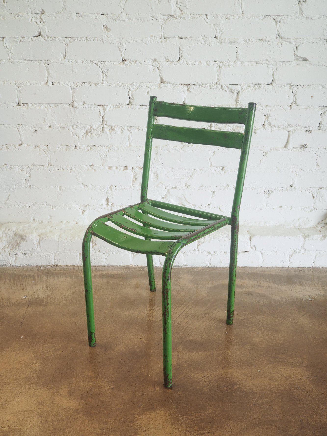 Green metal chair - Rivet - Vintage Shop & Gallery from Raglan